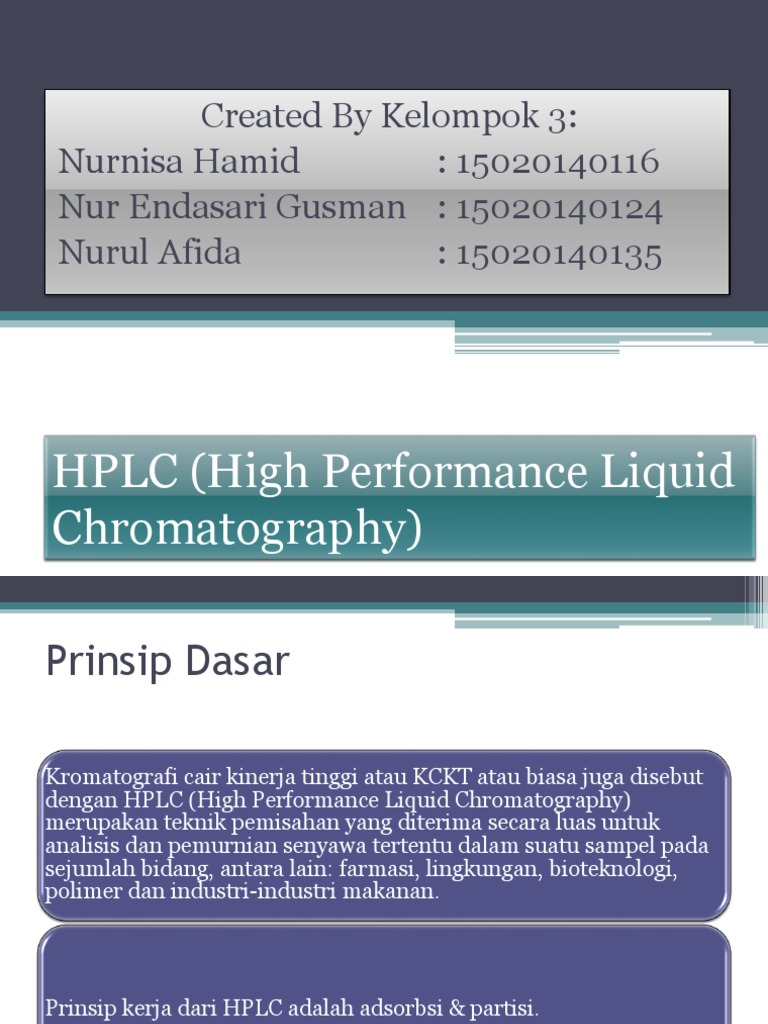 INSTRUMEN HPLC (High Performance Liquid Chromatography) | PDF