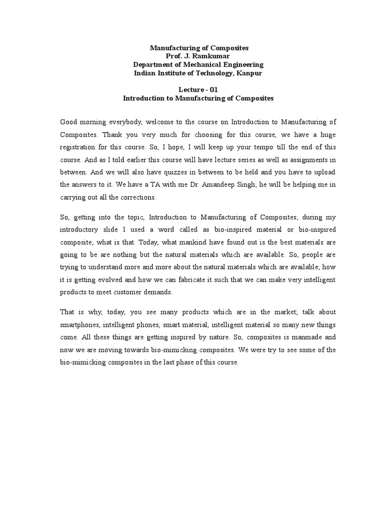 Lec 1 | Download Free PDF | Polymerization | Composite Material