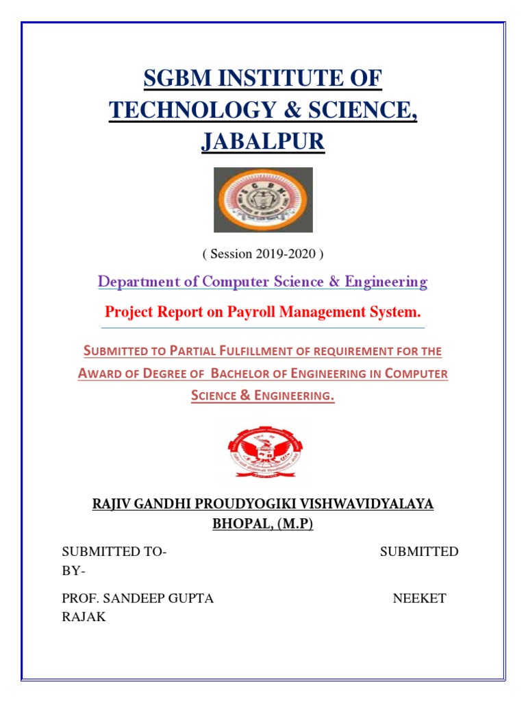 SGBM Institute of Technology & Science, Jabalpur | PDF | Software ...