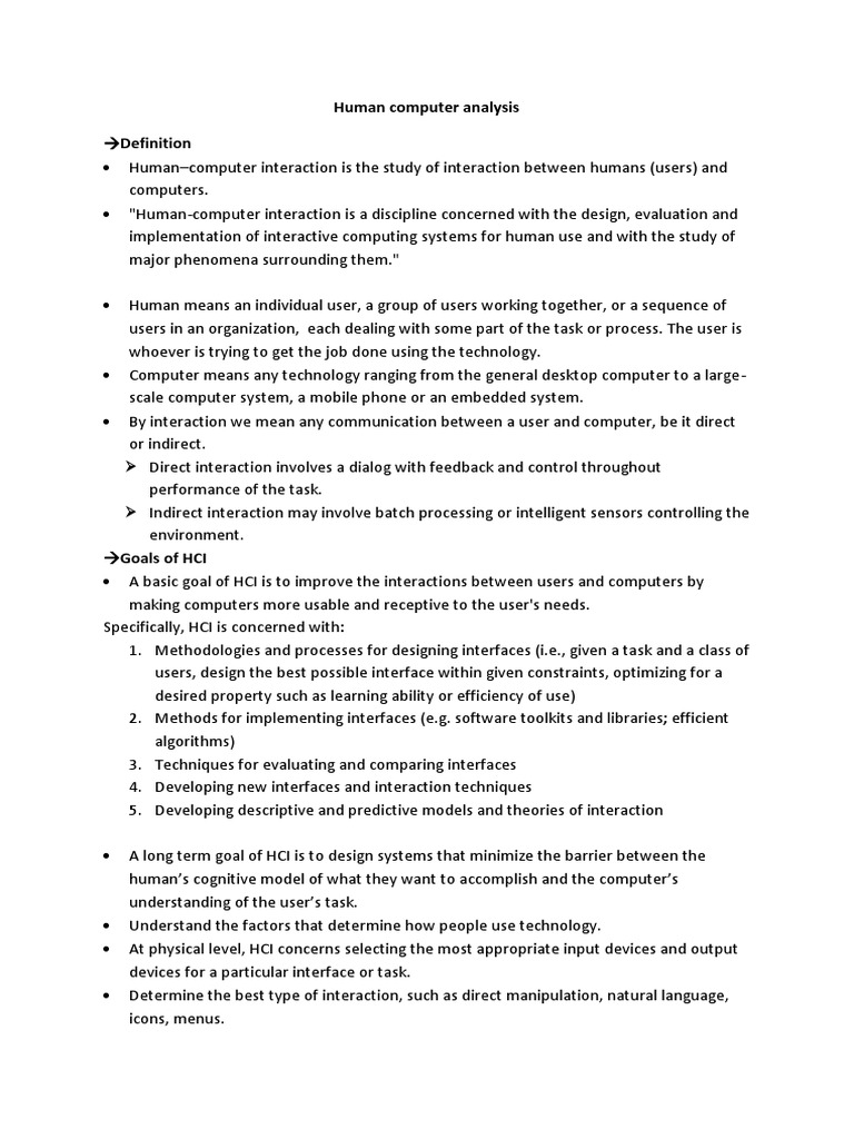 Human Computer Interaction | PDF | Human–Computer Interaction | Usability Human Computer Interaction | PDF | Human–Computer Interaction | Usability