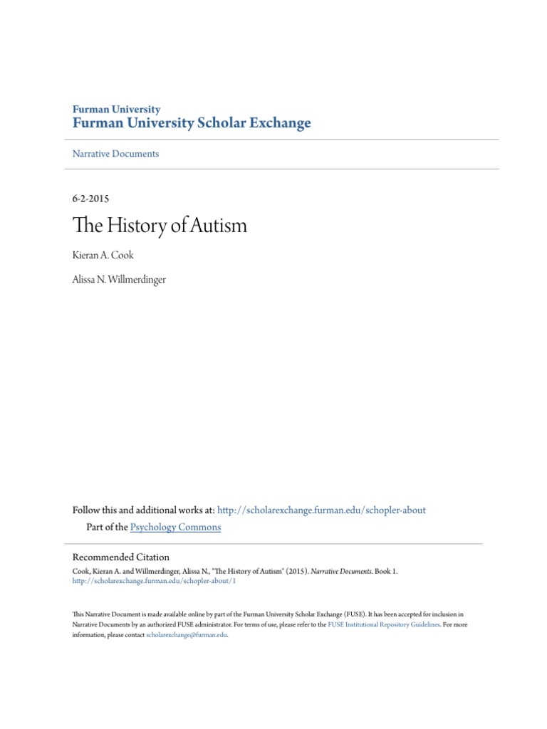 The History of Autism | PDF | Autism Spectrum | Autism