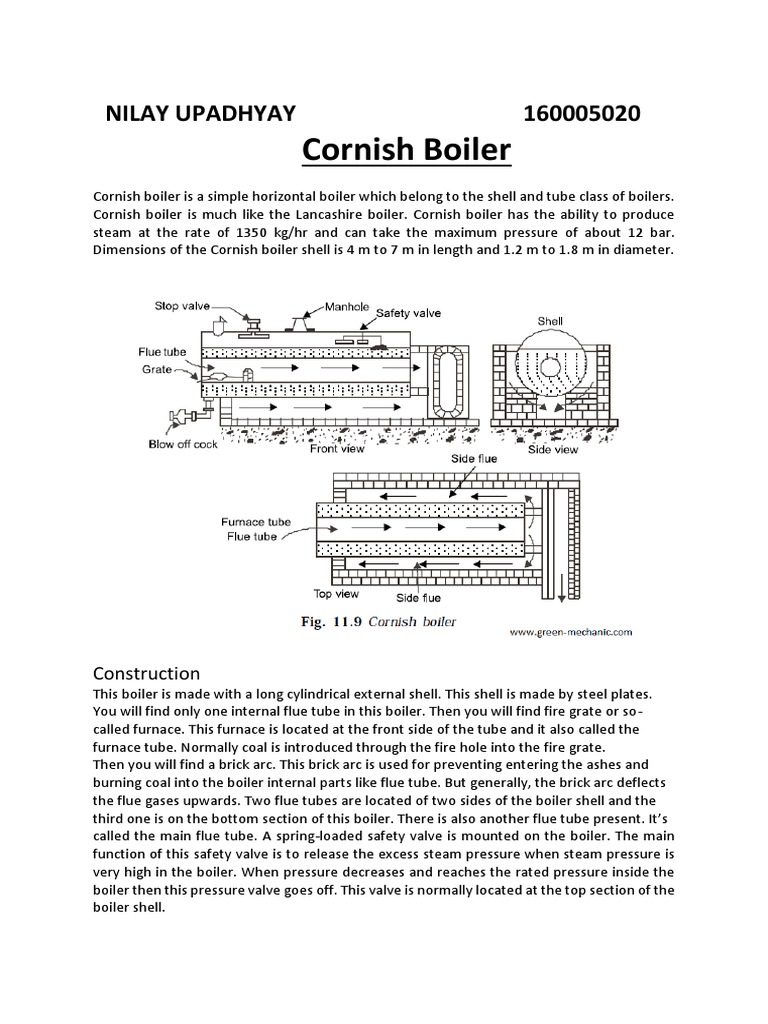Cornish Boiler | PDF | Chimney | Boiler