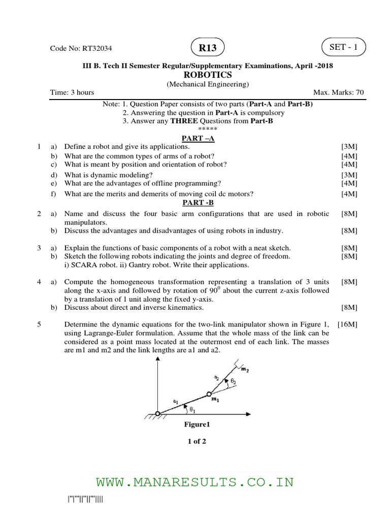 ECE Formula Sheet | PDF | Kinematics | Robot