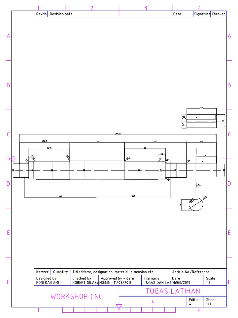 Drawing1 ISO A4 Title Block (Portrait) PDF | PDF