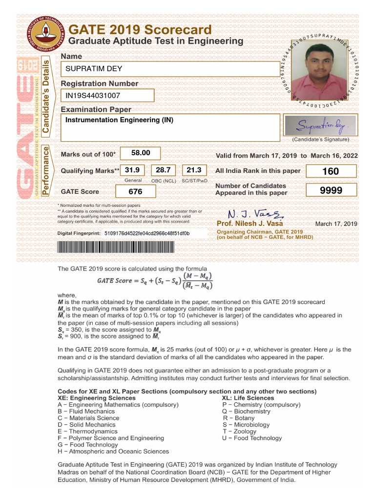 Supratim Dey: Instrumentation Engineering (IN) | PDF