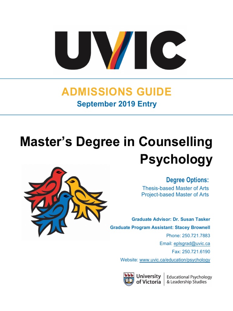 Admissions Guide for the Master's Degree in Counselling Psychology ...