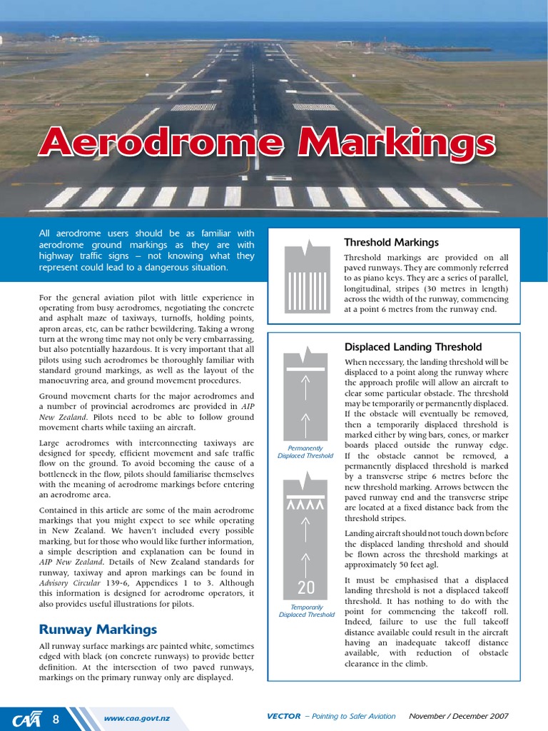 Aerodrome Markings PDF | PDF | Runway | Air Traffic Control