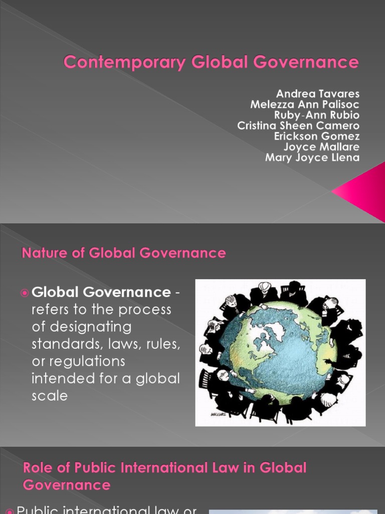 Contemporary-Global-Governance-1.pptx | International Law | Treaty ...