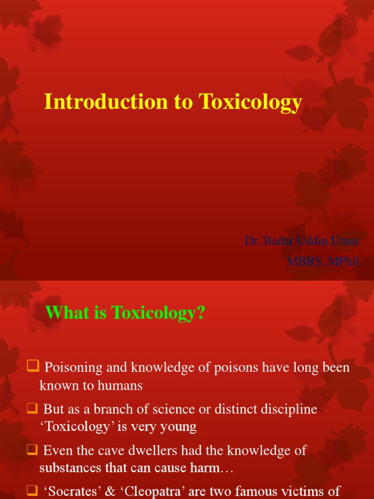 Toxicology & Poisoning | Toxicology | Poison