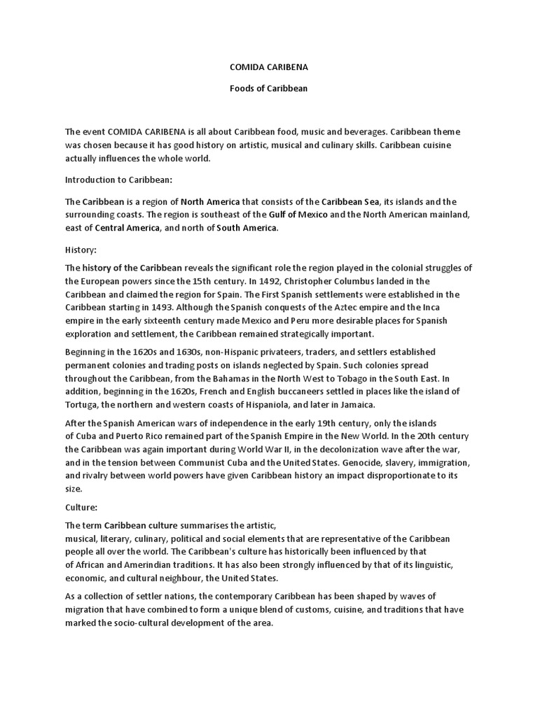 Caribbean Bakery Menu Highlights | PDF | Caribbean | Foods