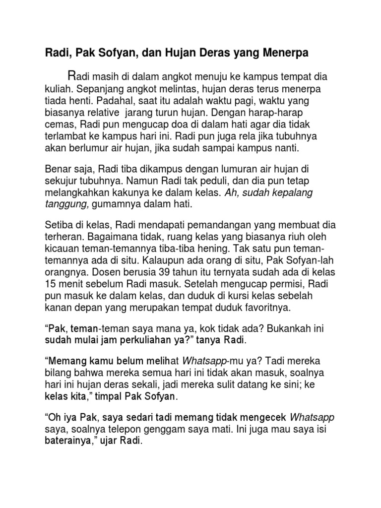 Cerpen Pendidikan | PDF