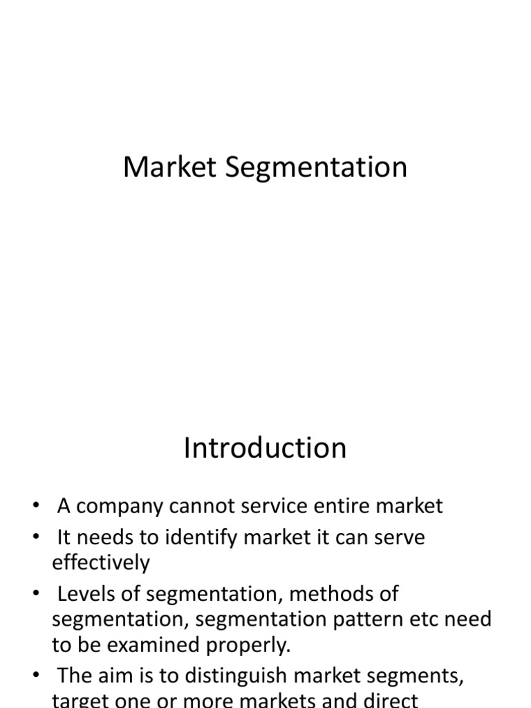 Market Segmentation | PDF | Market Segmentation | Microeconomics