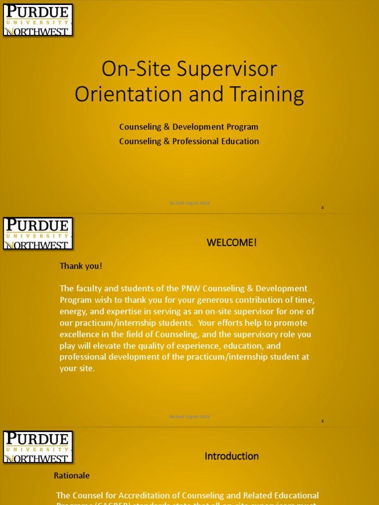 PNW Site Supervisor Training | PDF | Counseling Psychology | School ...