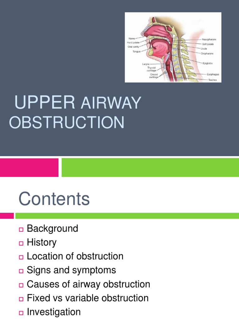 Laryngeal Obstruction | PDF | Medical Specialties | Respiratory System