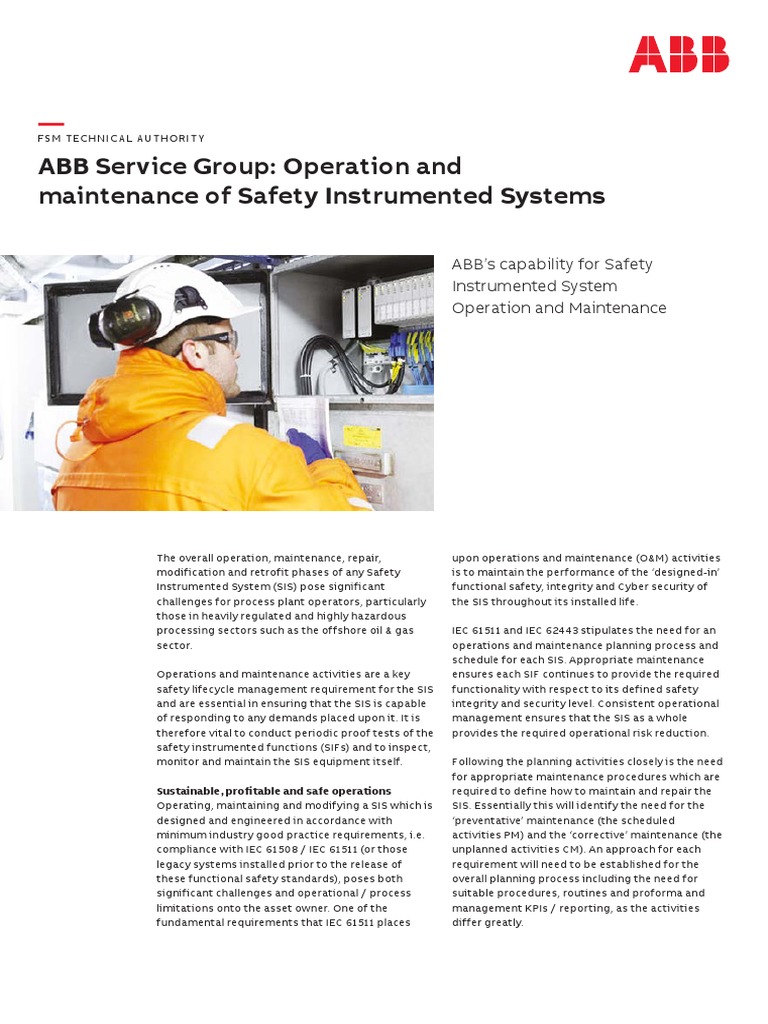 ABB Service Group: Operation and Maintenance of Safety Instrumented ...