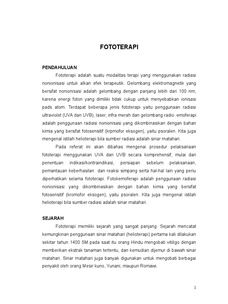 Fototerapi | PDF | Sains & Matematika