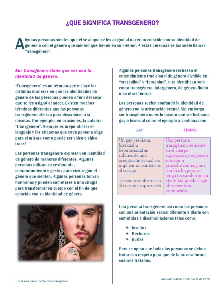 Que Es Transgenero | PDF | Transgénero | Estudios LGBTQIA+