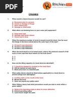 A62 Crane Supervisor Q&A Guide | PDF | Crane (Machine) | Elevator
