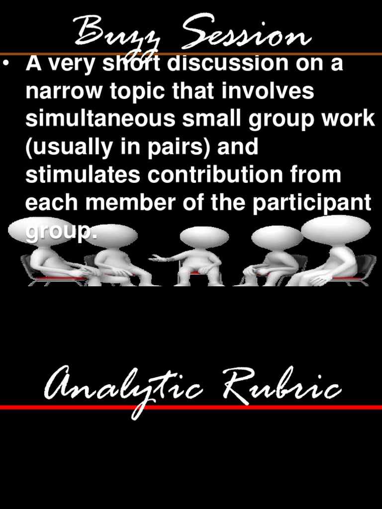 Buzz Session Rubrics 2 | PDF | Rubric (Academic) | Psychology