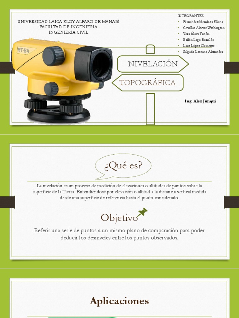 Nivelación Geométrica en Topografía | PDF | Trigonometría | Física