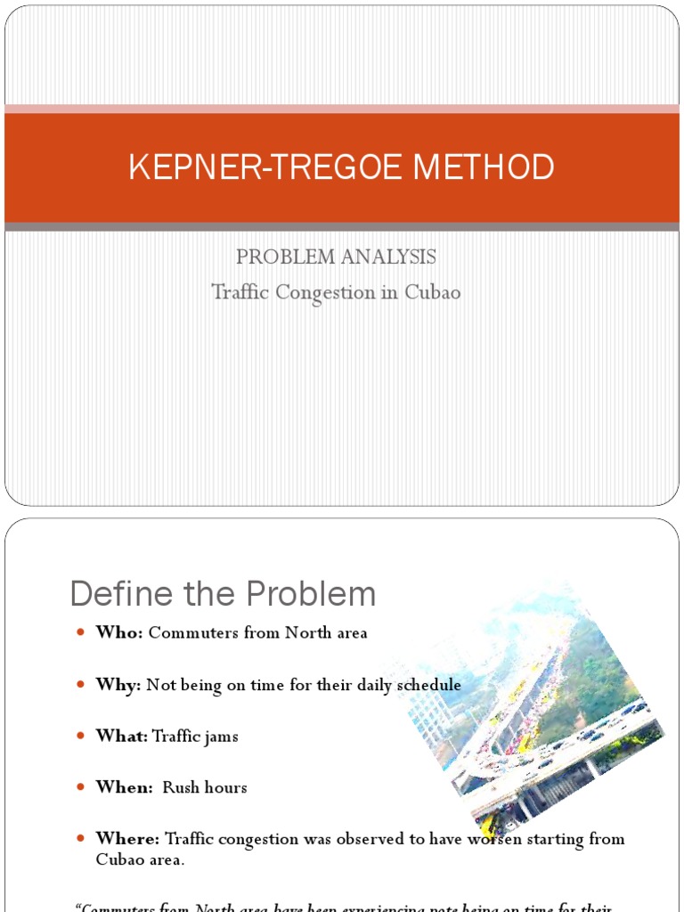 Kepner-Tregoe Method: Problem Analysis Traffic Congestion in Cubao | PDF