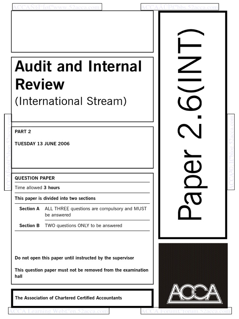 Question PDF | PDF | Internal Audit | Audit