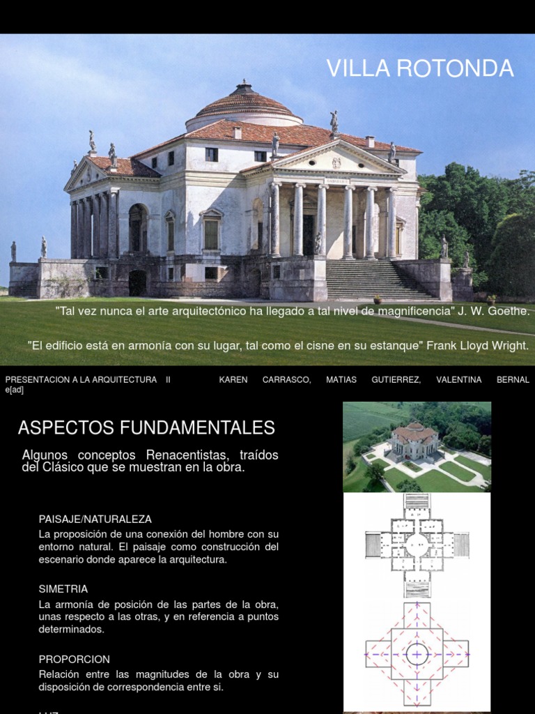 Análisis de la Villa Rotonda de Palladio | PDF | Medios de arte ...