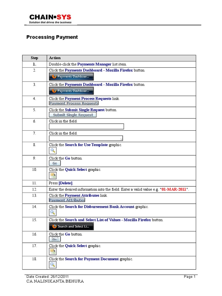 Batch Payment Process | PDF | Button (Computing) | Double Click