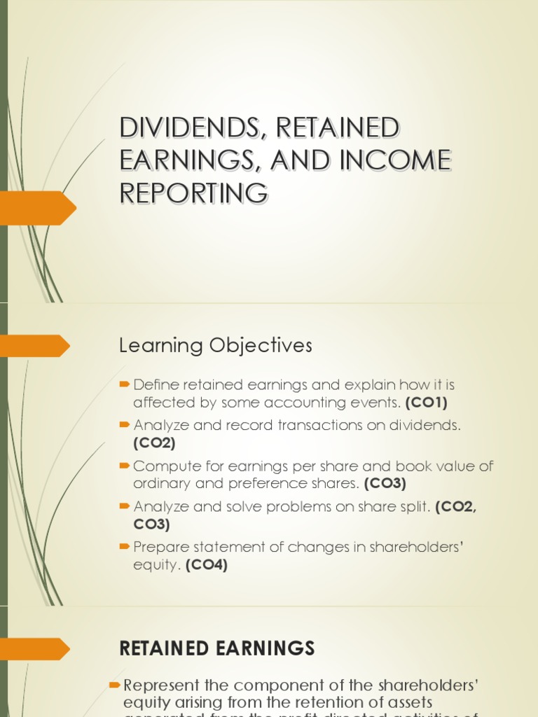 Dividends PDF | PDF | Dividend | Retained Earnings