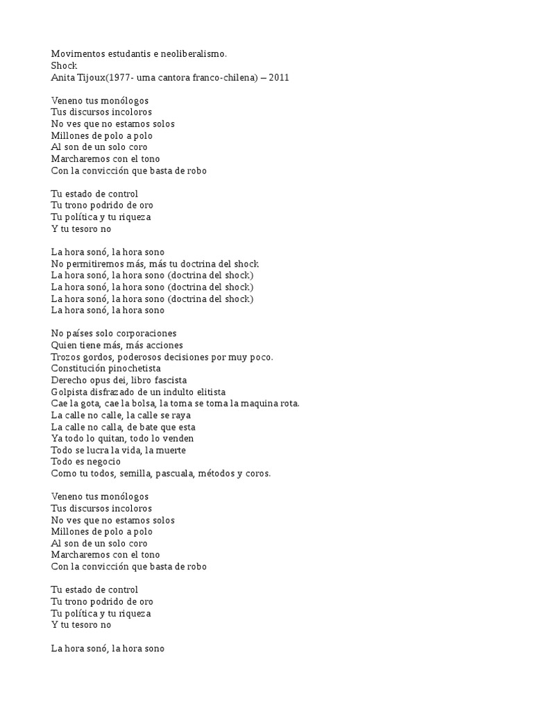 Shock Ana Tijoux | PDF