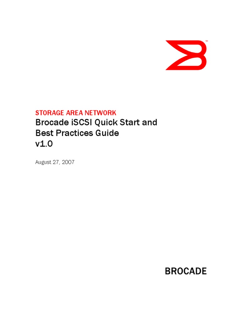 Brocade iSCSI Quick Start and Best Practices Guide v1 0 (GA-BP-039-00) | PDF | Gateway ...