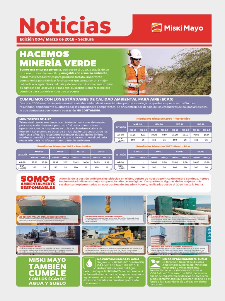 Bolet N Miski Mayo Marzo 2018 | PDF | Contaminación | Agua