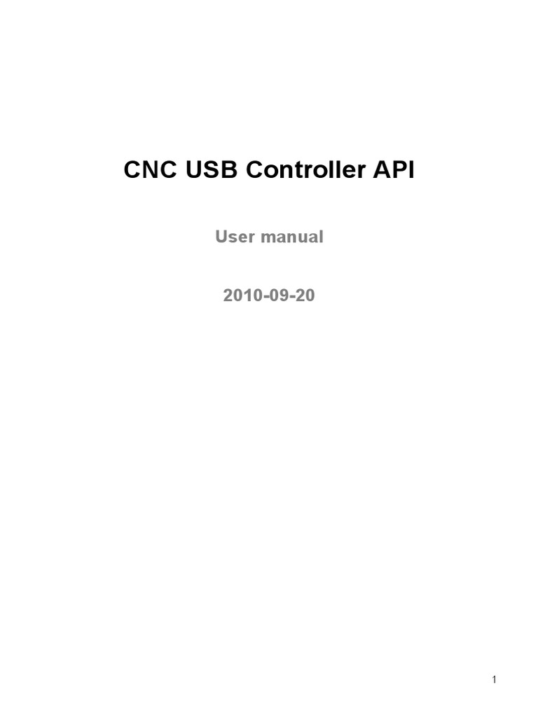 CNC USB Controller API: User Manual | PDF | C Sharp (Programming Language) | Integer (Computer ...