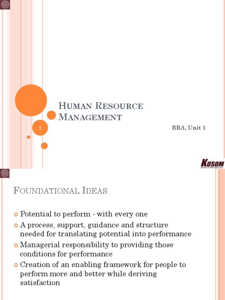 HRM_BBA_Lecture_1.ppt | Human Resources | Human Resource Management