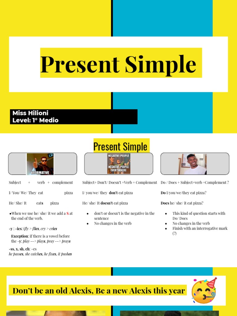 Present Simple | PDF | Language Families | Syntactic Relationships
