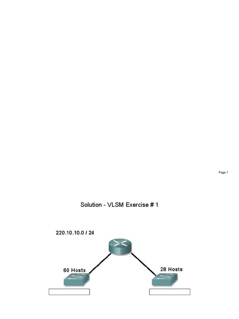 VLSM Exercises | PDF