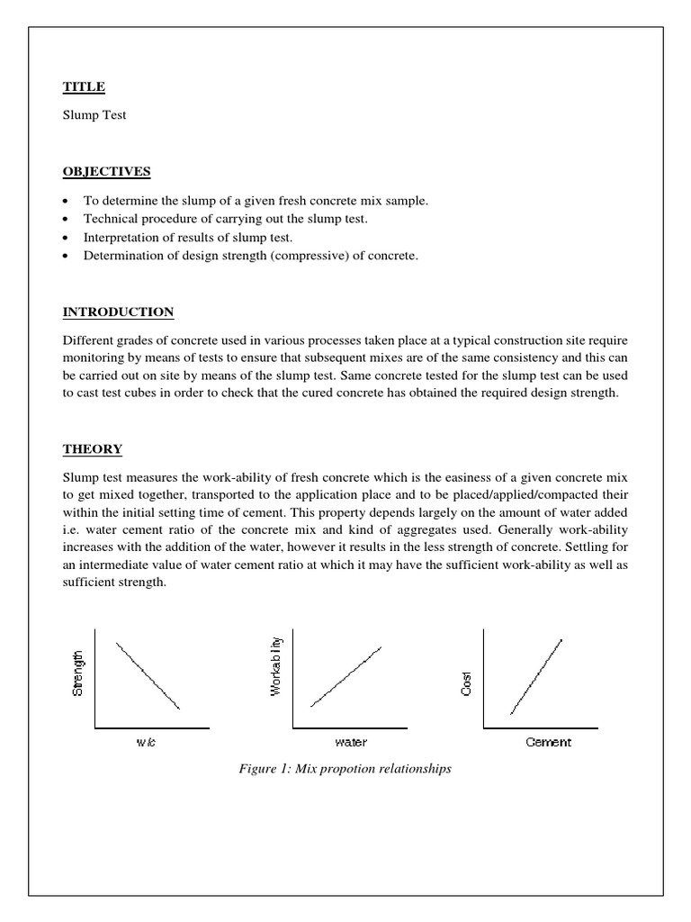 Concrete Slump Test | PDF | Concrete | Building Materials