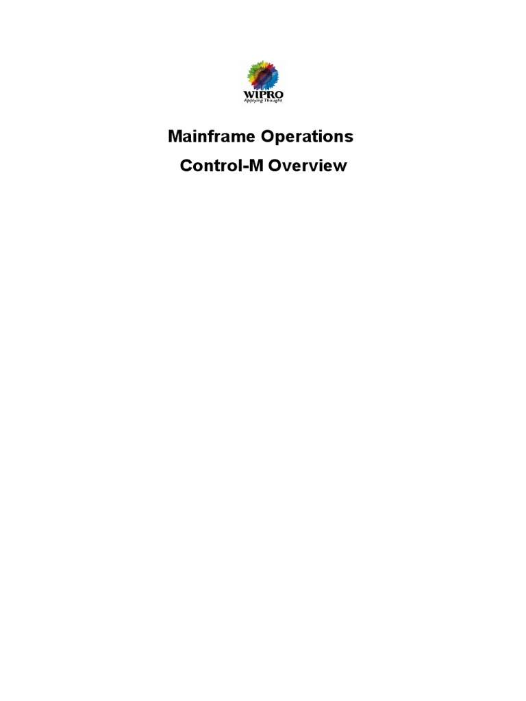 Mainframe Operations Control-M Overview | PDF | Scheduling (Computing ...