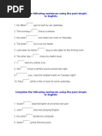Past Time Words: Grammar Worksheet | PDF | Language Mechanics | Grammar