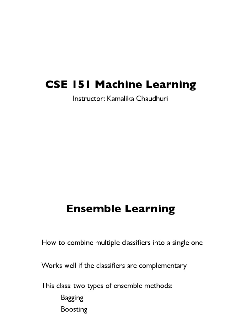 Bagging and Boosting | PDF | Statistical Classification | Algorithms And Data Structures