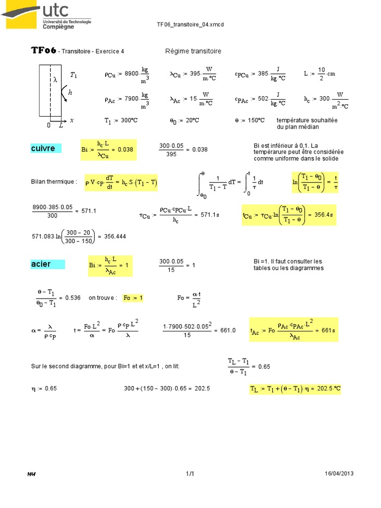 Régime transitoire en thermique | PDF | La nature