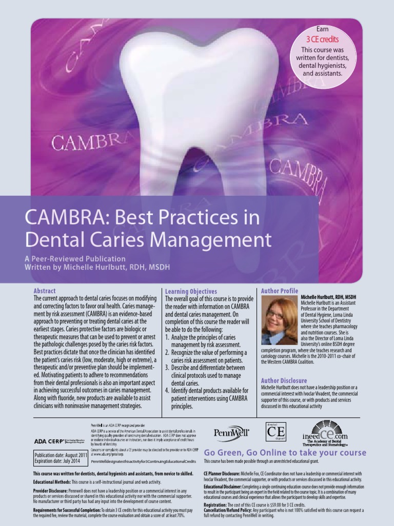 CAMBRA - Caries Management | PDF | Dentistry | Health Sciences