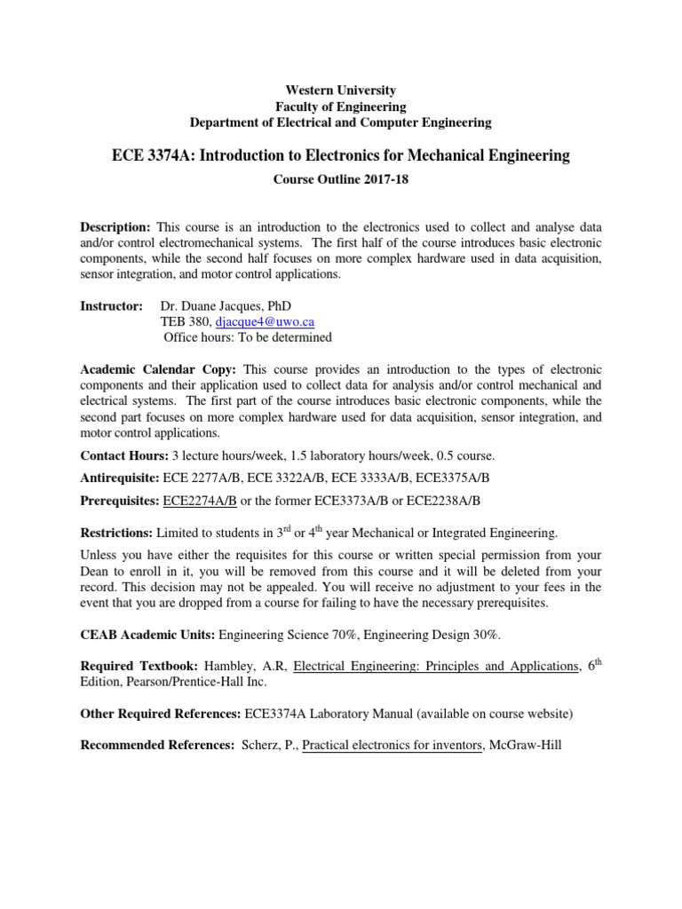 Intro to Electronics for Mech Eng | PDF | Amplifier | Logic Gate