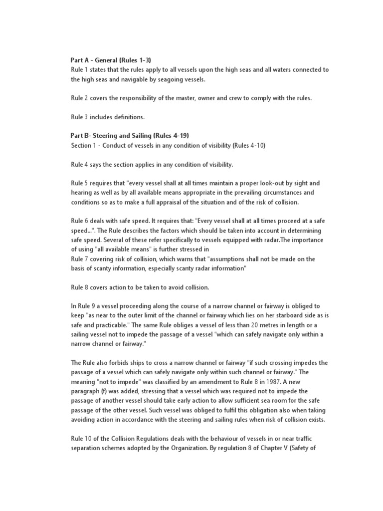 Summary of the Key Rules and Requirements of the International ...