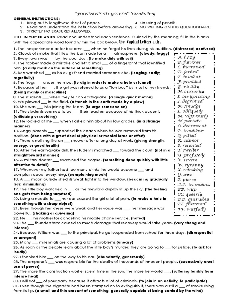 Footnote To Youth Vocabulary | PDF | Plough | Nature