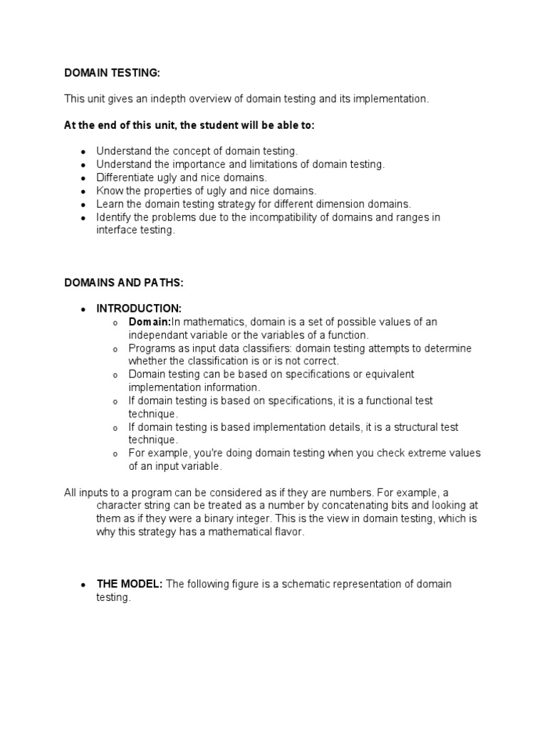 Domain Testing | PDF | Interpretation (Logic) | Subroutine
