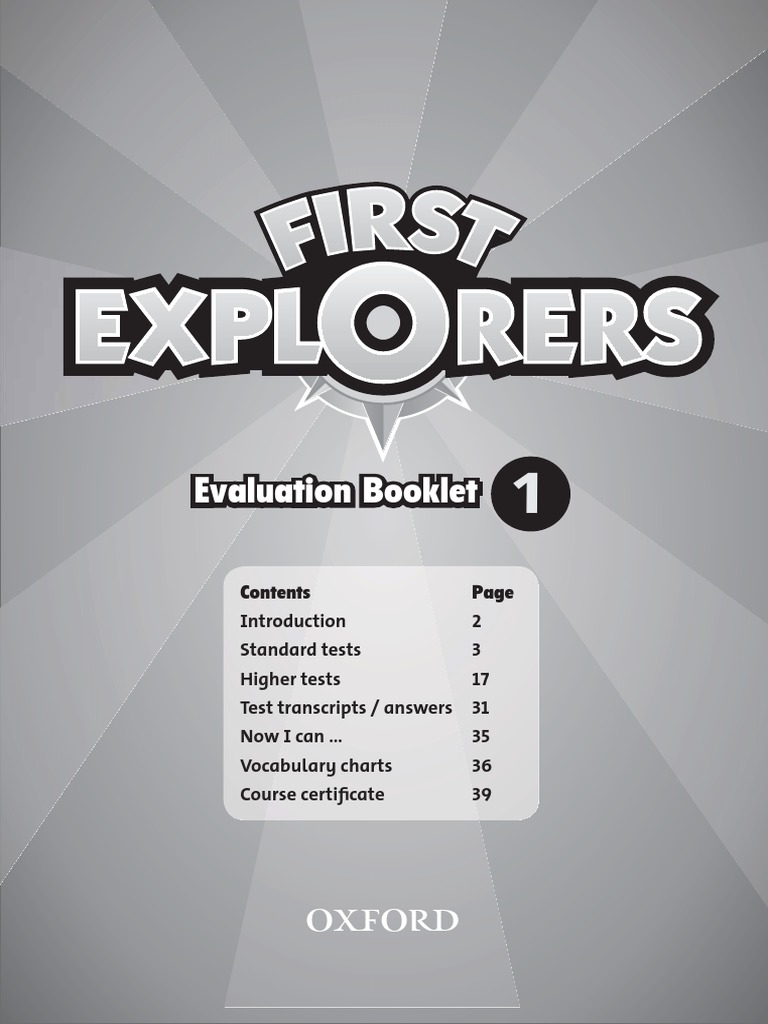 First Explorers Evaluation Booklet | PDF | Vocabulary | Cognition