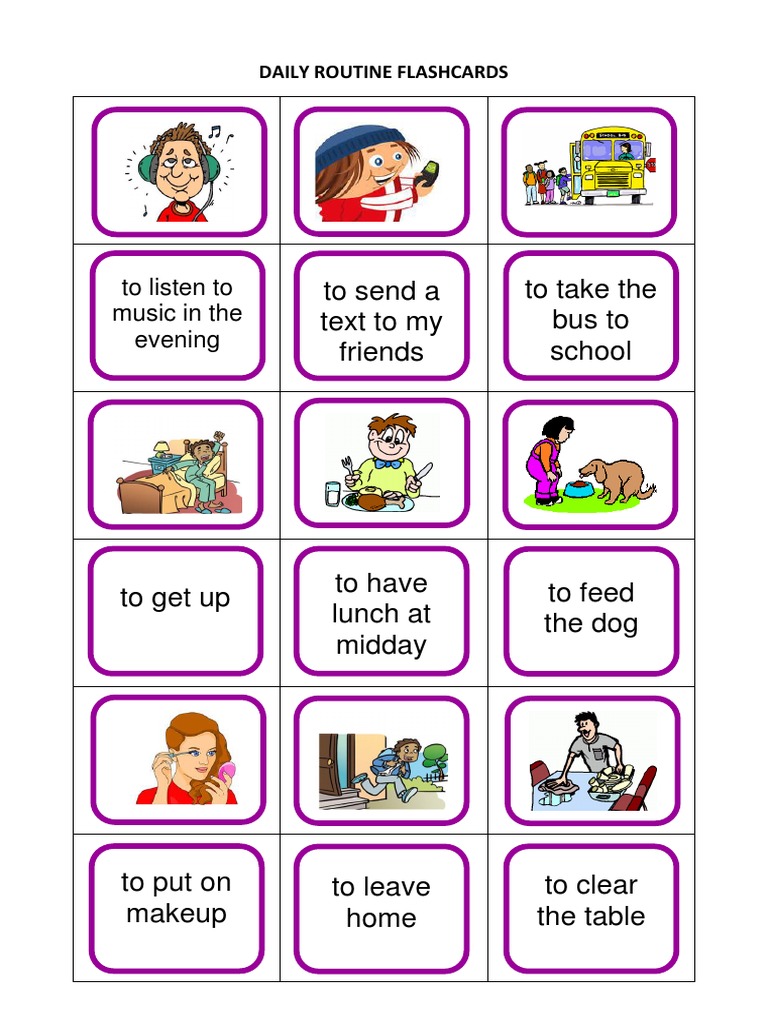 Daily Routine Flashcards