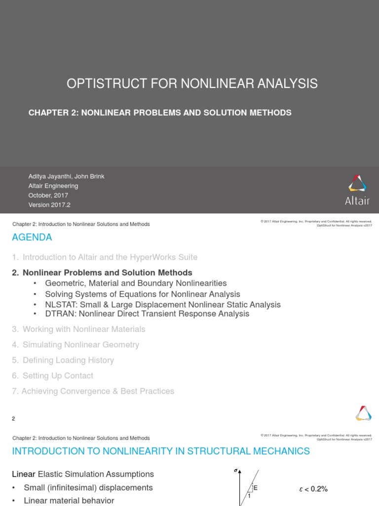 Optistruct For Nonlinear Analysis: Chapter 2: Nonlinear Problems and Solution Methods | Download ...