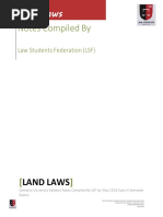 Land Laws Study Material 4th Sem Notes | PDF | Ownership | Leasehold Estate